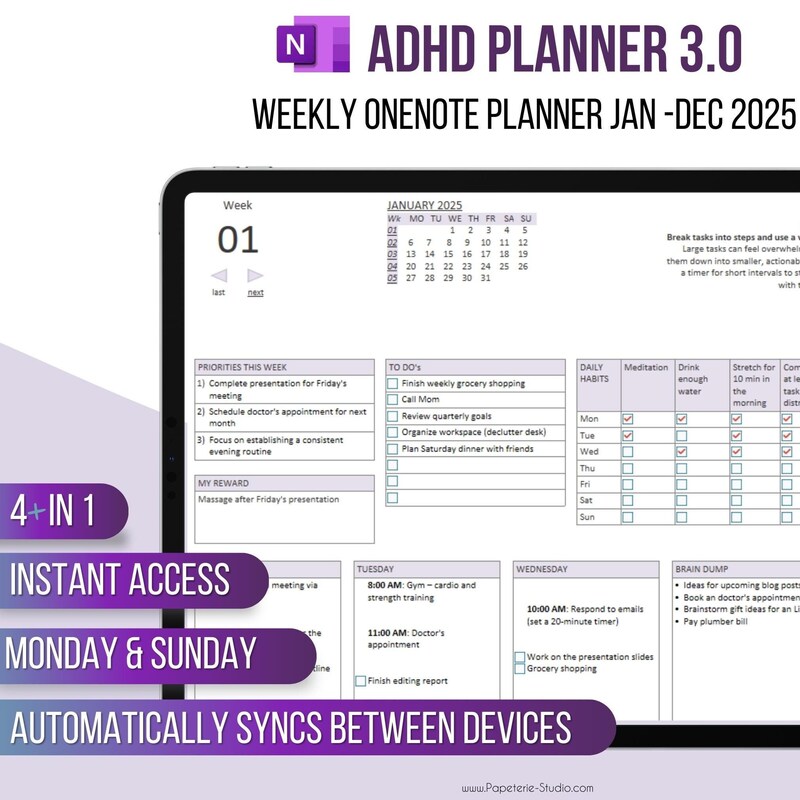 Onenote Templates - Etsy