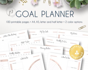Printable Goal Planner Bundle, Daily, Weekly, Monthly, Quarterly ...
