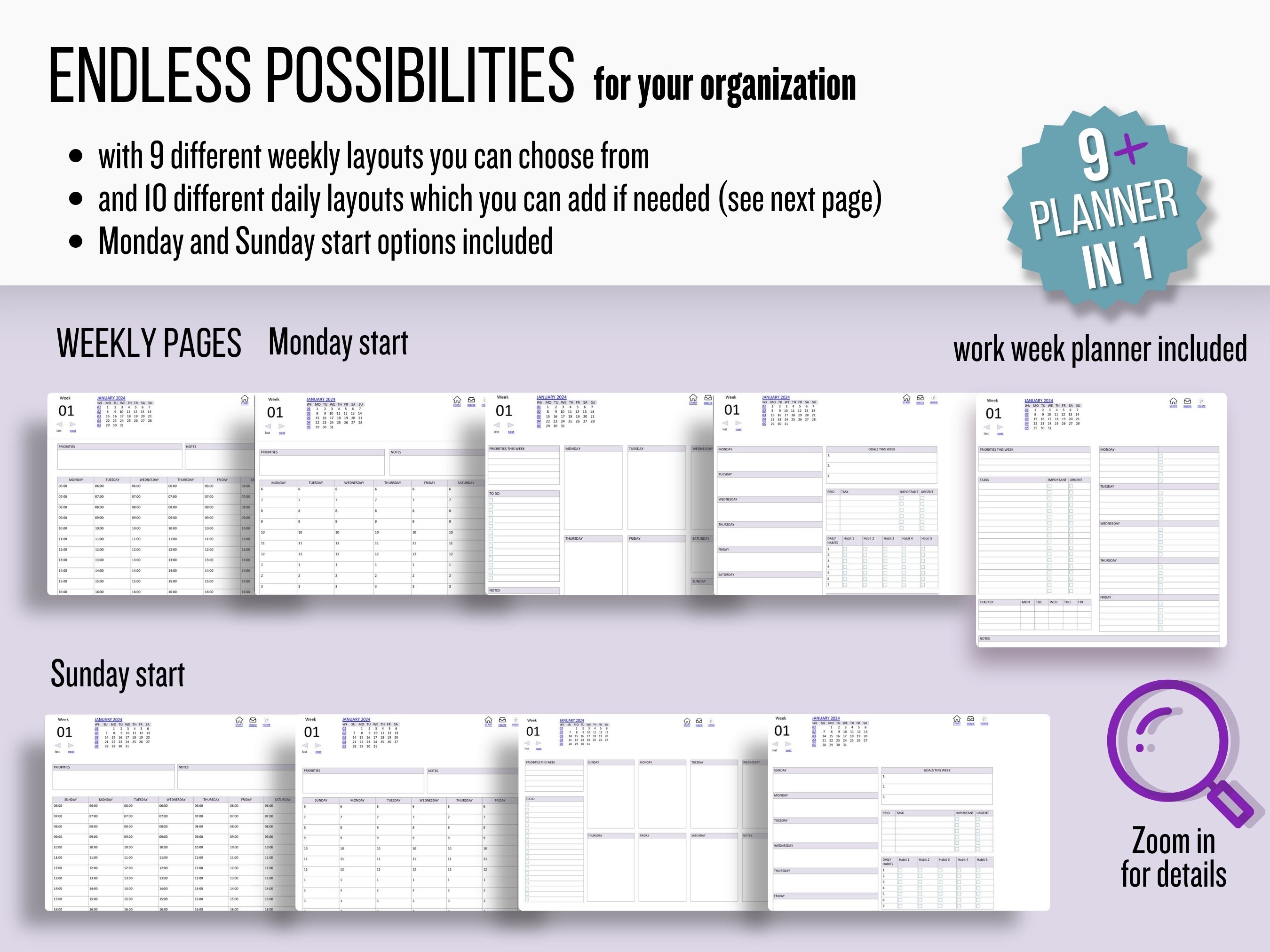 Onenote Planner 2024 Personal One Note Template Customizable Weekly ...