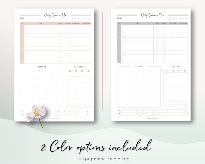 DAILY PLANNER Printable Printable Day Planner Planner Page for Daily ...