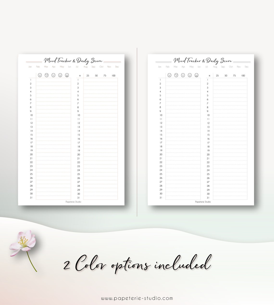 Printable MOOD and PRODUCTIVITY TRACKER for Your Planner or Journal by ...