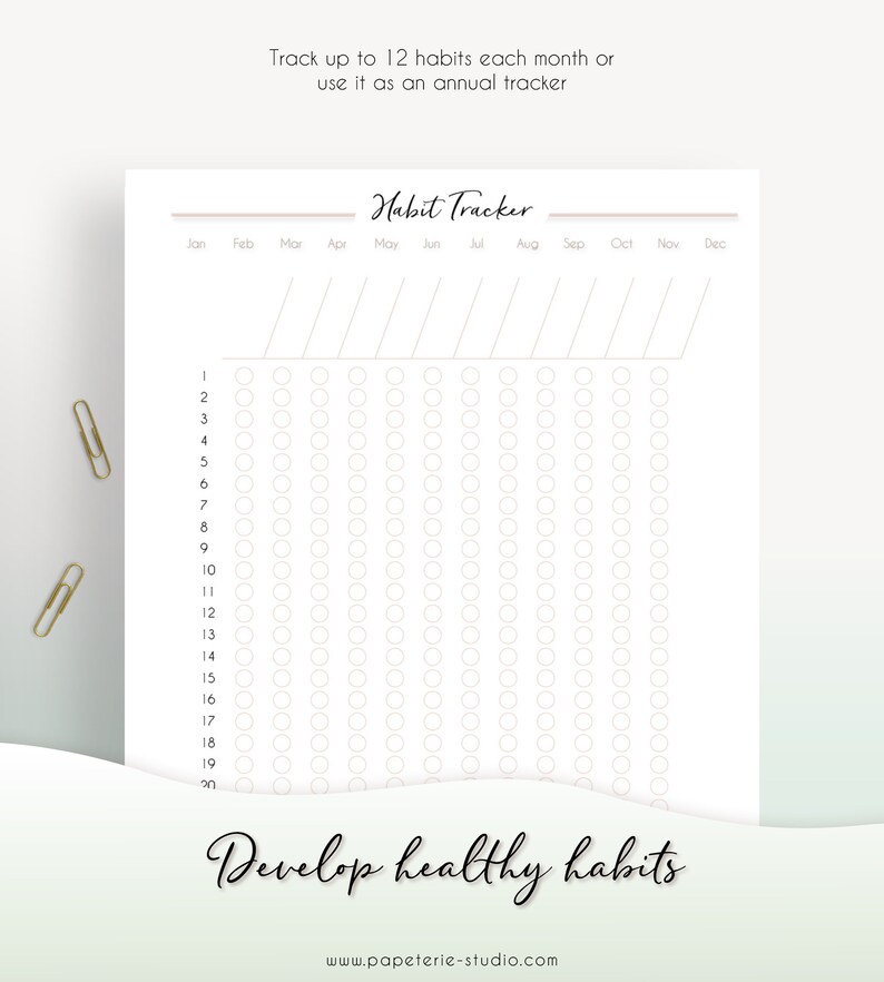 Printable HABIT TRACKER for Your Planner or Bullet Journal by ...