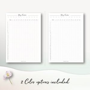 Printable STEP TRACKER | for Your Planner or Bullet Journals | by ...