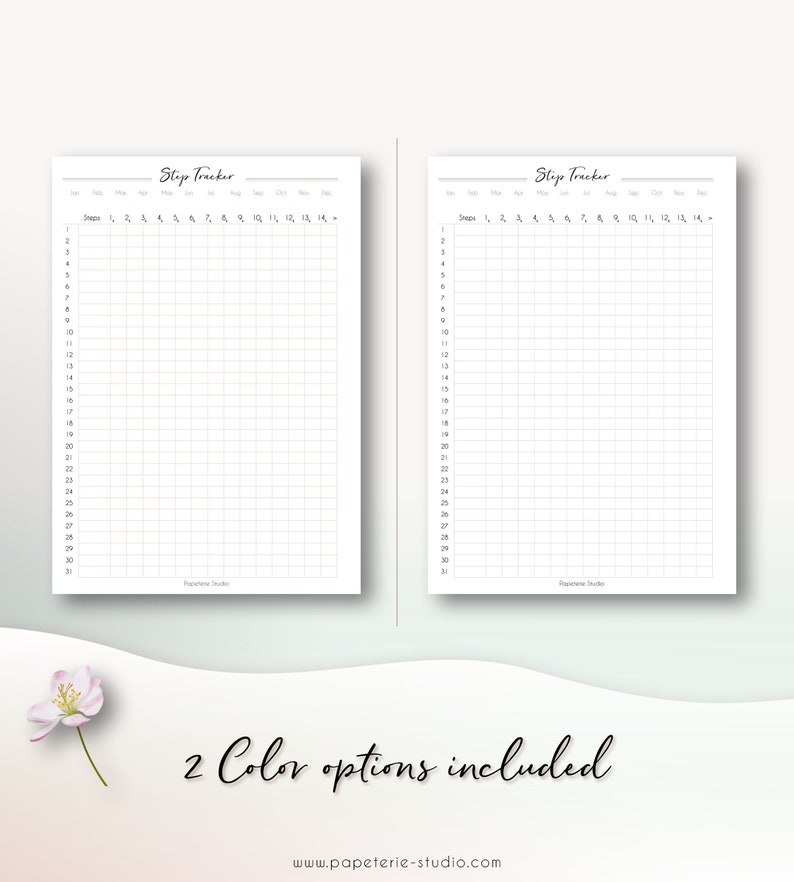 Printable STEP TRACKER for Your Planner or Bullet Journals by ...