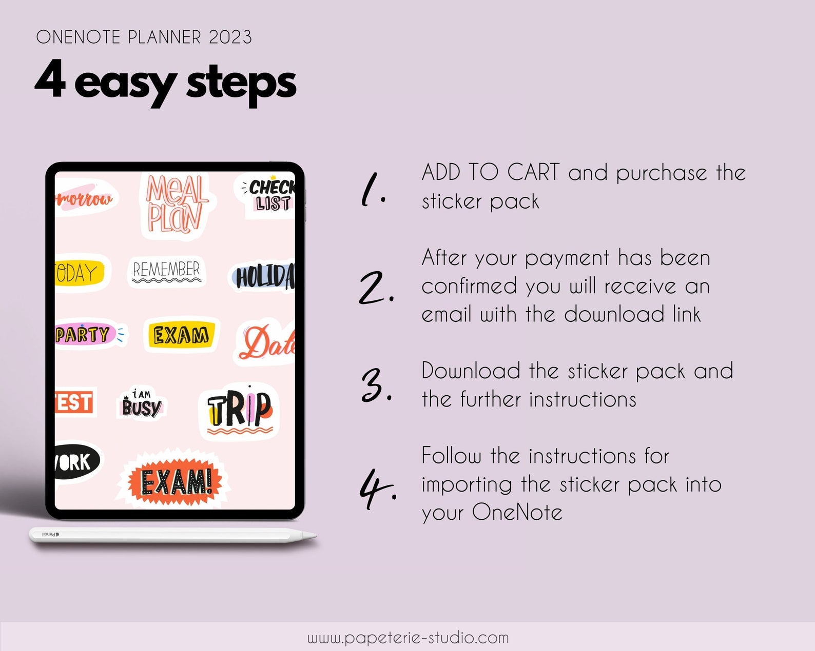 Onenote Digital Stickers, Daily Planner Stickers, Pre-cropped, Calendar ...