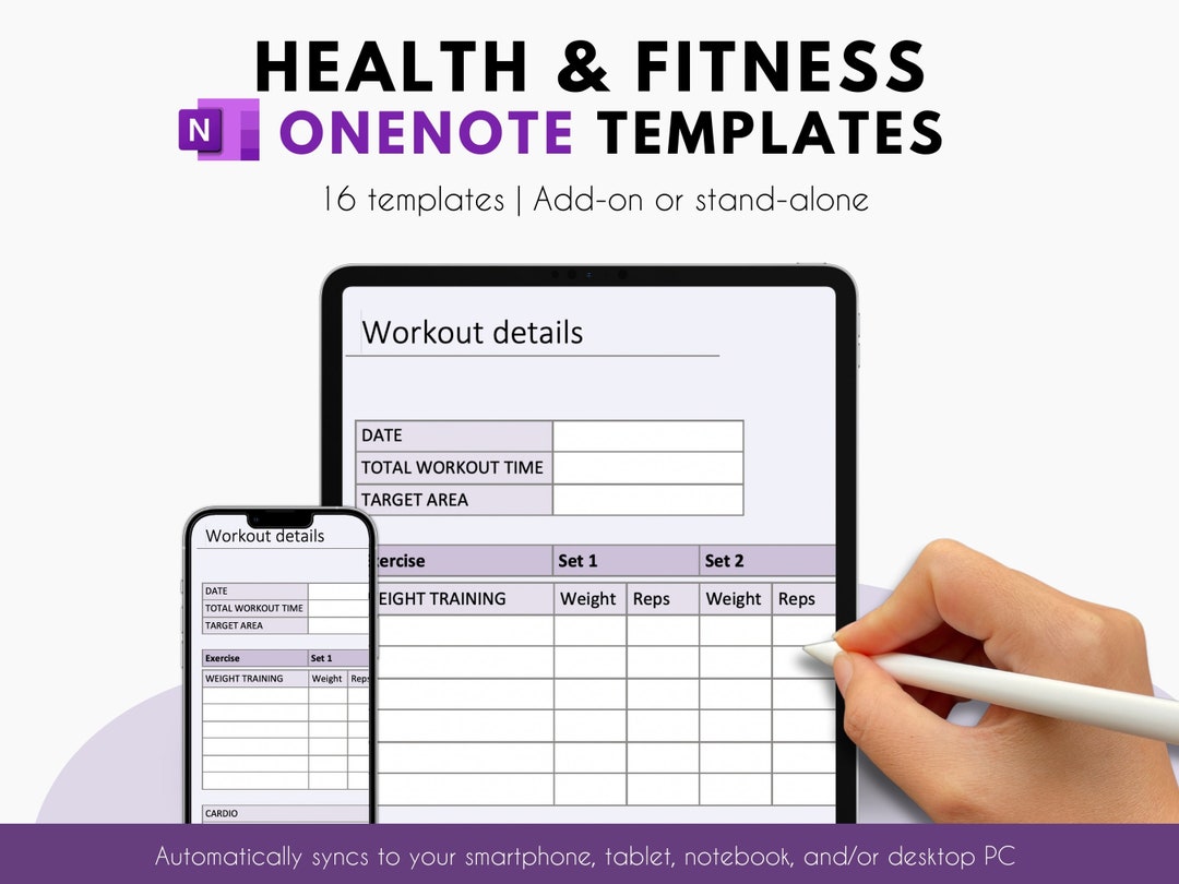 Onenote Health and Fitness Templates: Track, Plan, & Crush Your Health ...