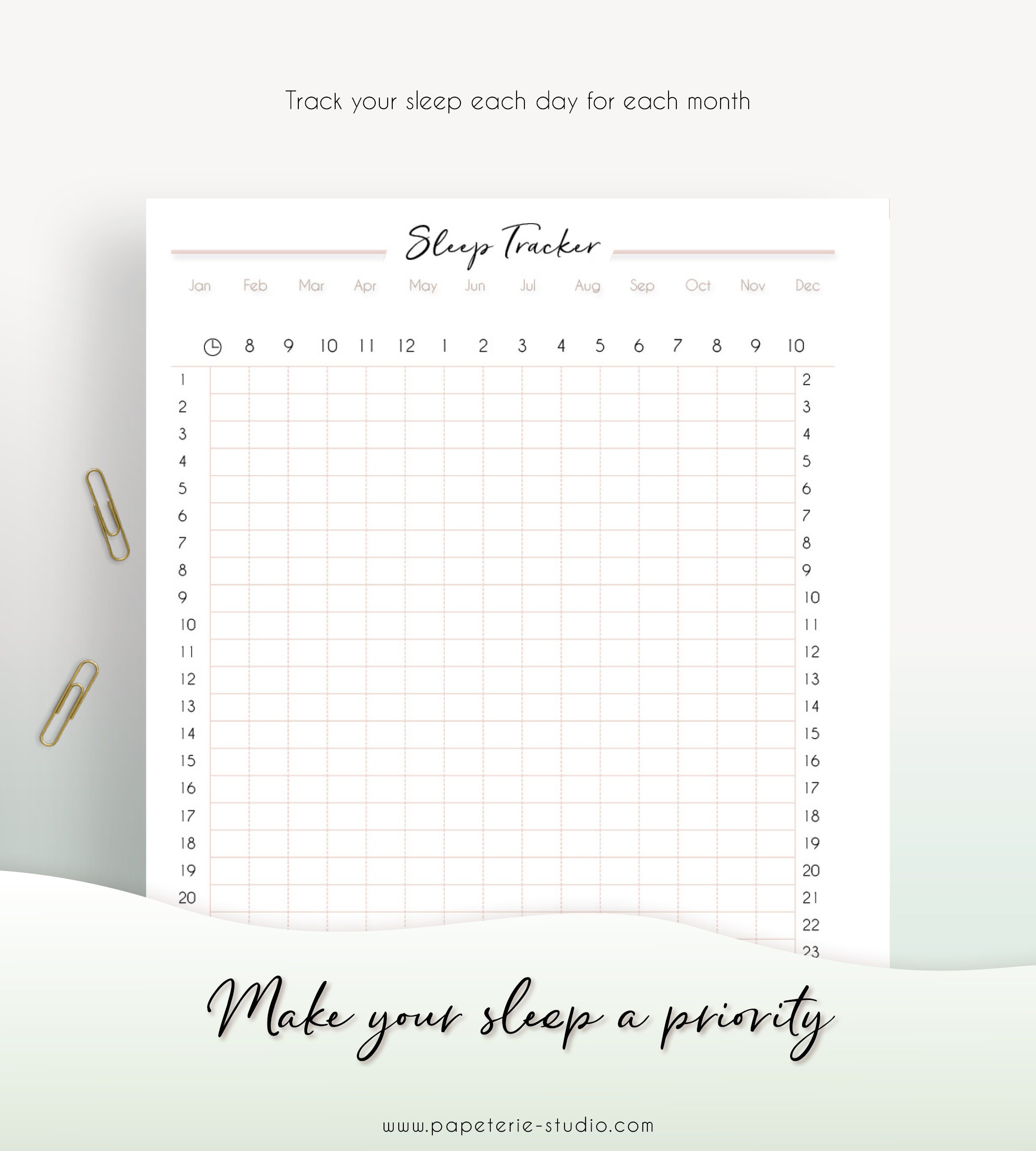 Printable SLEEP TRACKER for Your Planner or Bullet Journals by ...
