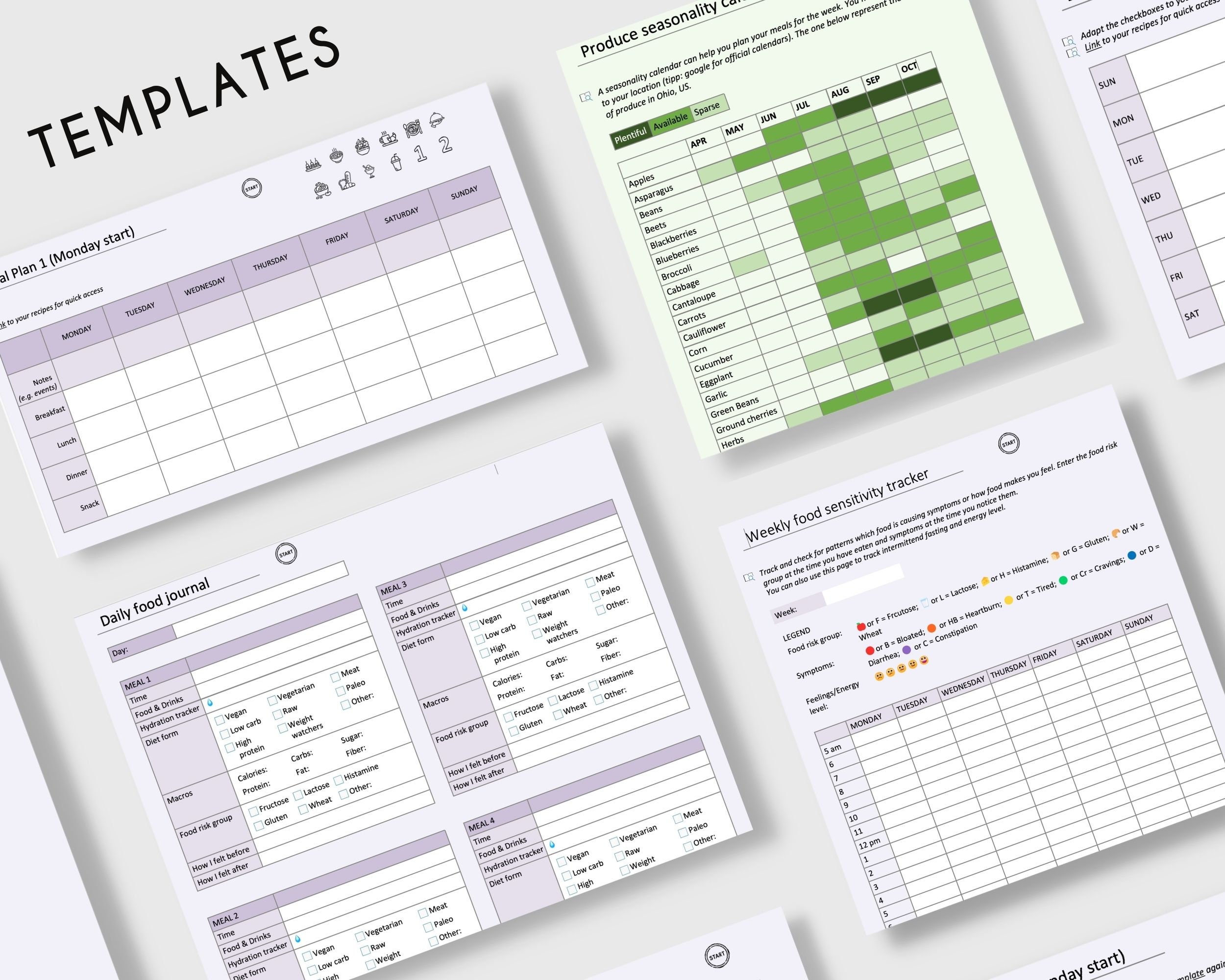 Digital Recipe Book for Onenote: Recipe Journal, Cookbook, Meal Planner ...