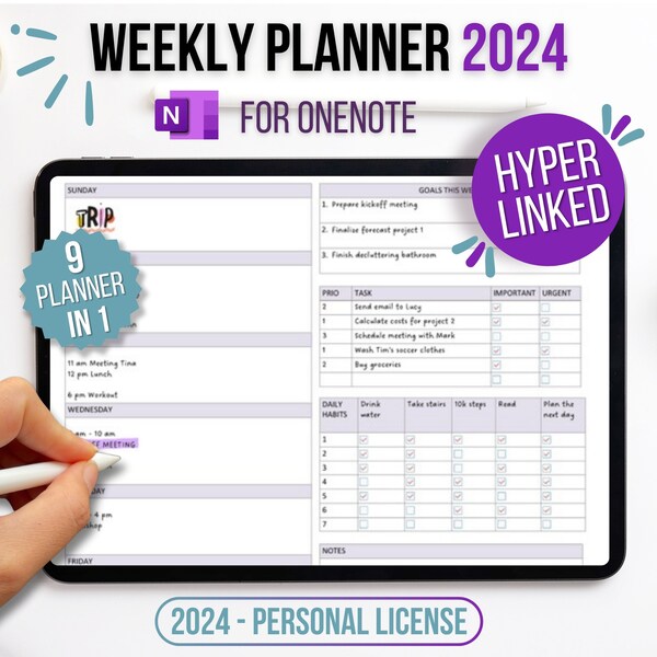 Onenote Template - Etsy