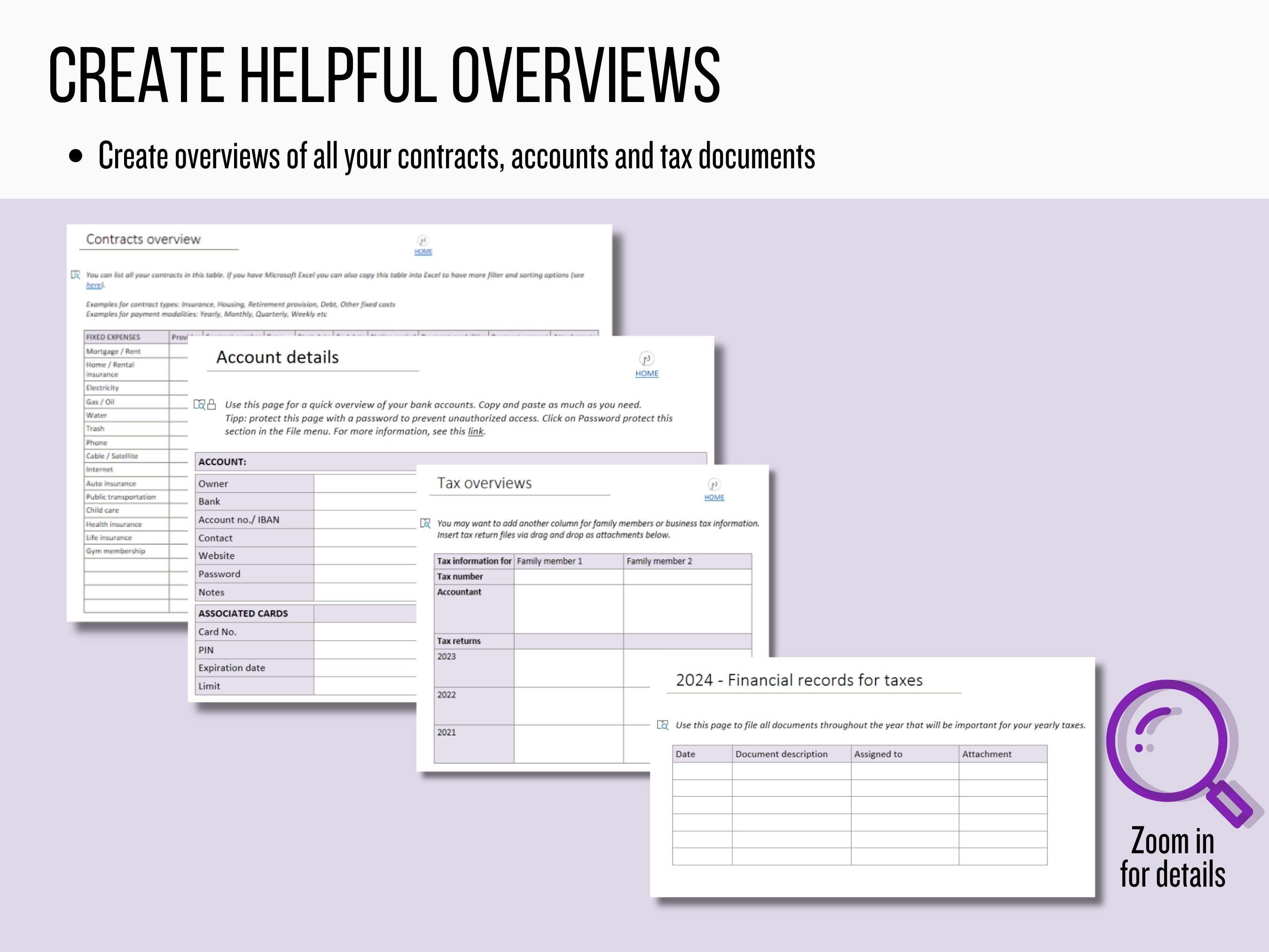 Onenote Financial Templates for Budgeting, Expense Tracking, Bill ...