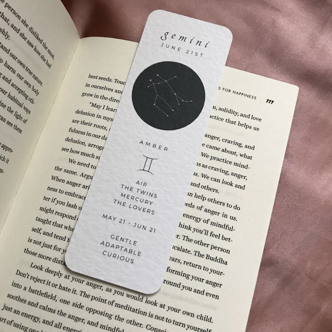 Personalised Zodiac Bookmarks Sun Sign Constellation - Etsy