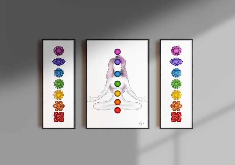 Chakra Posters Meditation Chakra Art Chakra Prints | Etsy