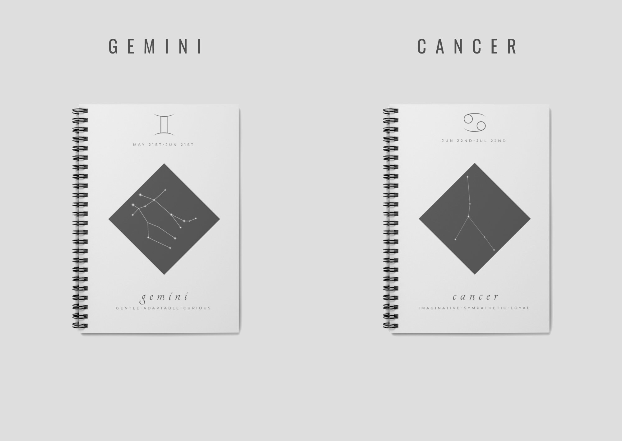 Personalised Zodiac Spiral Notebook Journal Horoscope | Etsy