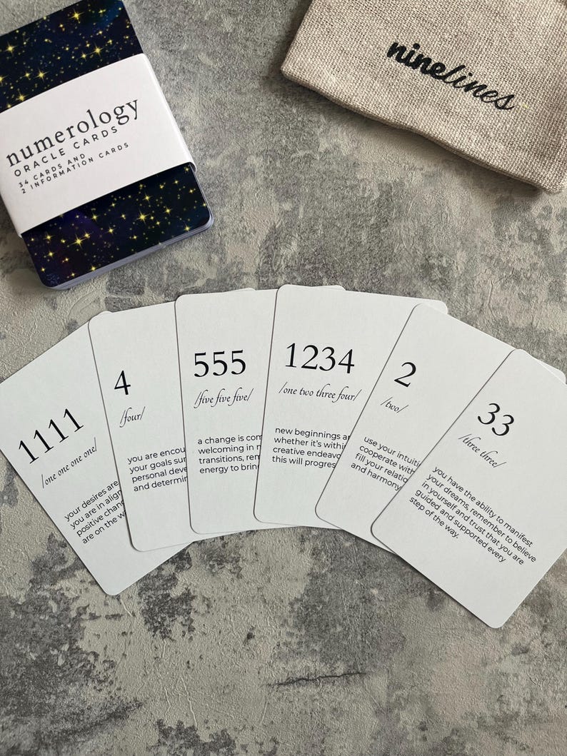 Numerology Oracle Cards - Angel Numbers - Number Sequences ...