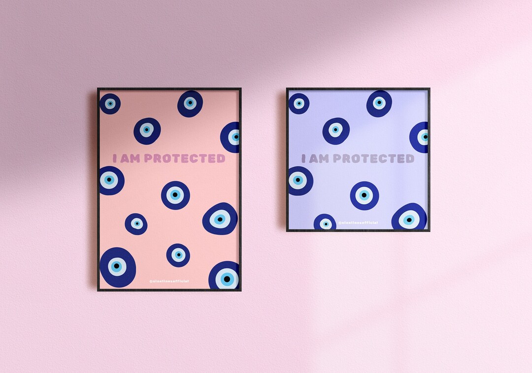 Evil Eye Artwork - Protection Print - I Am Protected - Positivity Wall ...