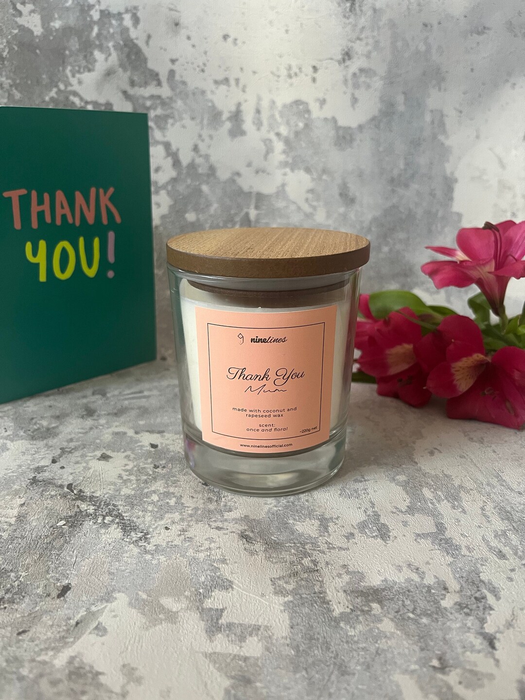 Personalised Thank You Candle Gift - Candle Eco Friendly Wax - Thank ...