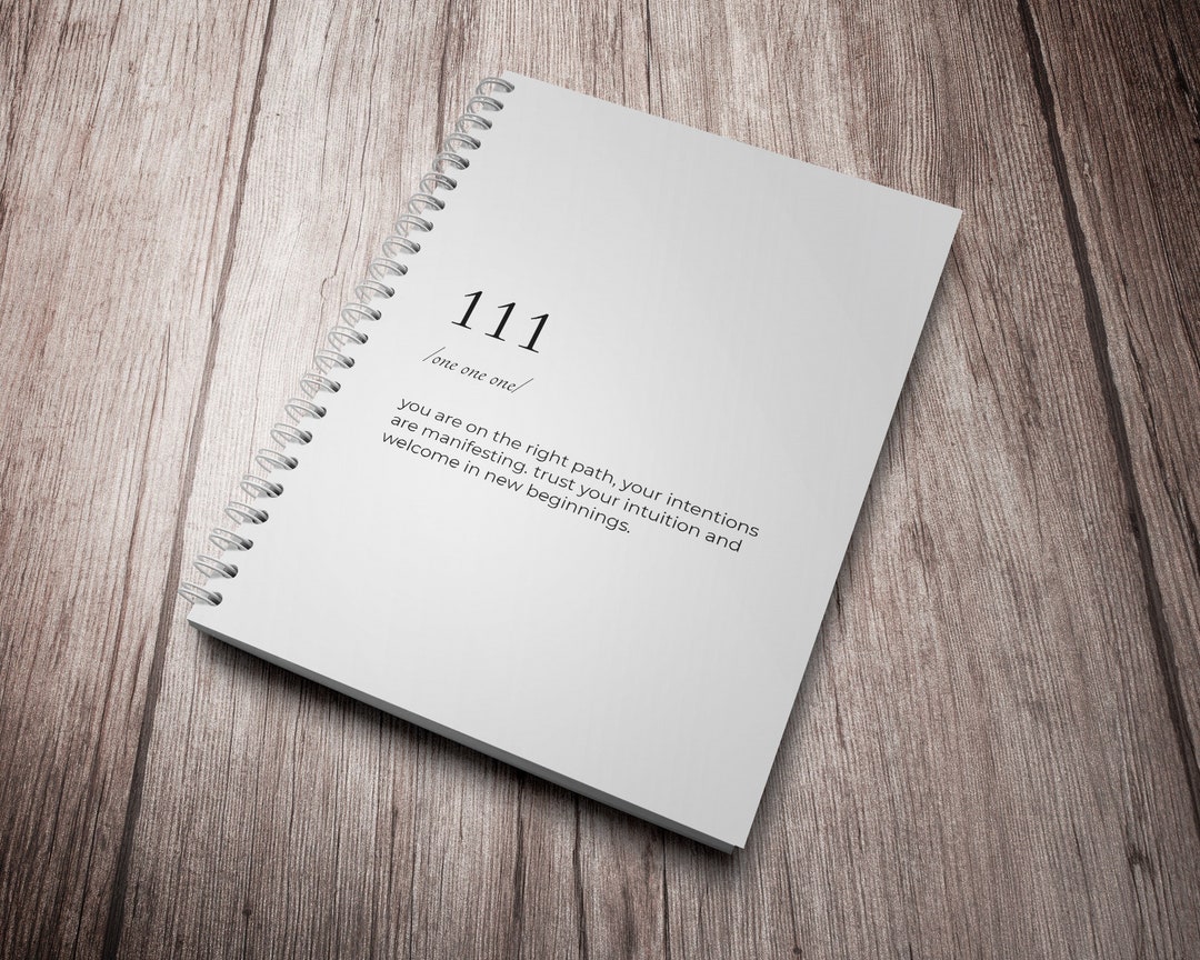 Angel Number Notebook Numerology Planner Angel Number Gift - Etsy
