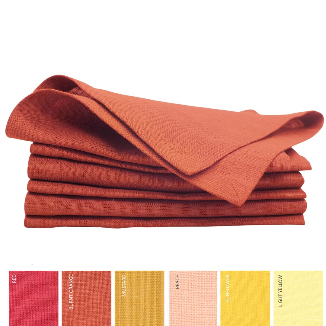 Burnt Orange Napkins for Fall Table Decor, Thanksgiving Stylish Cloth ...