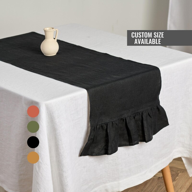 Ruffled Table Runner - Etsy