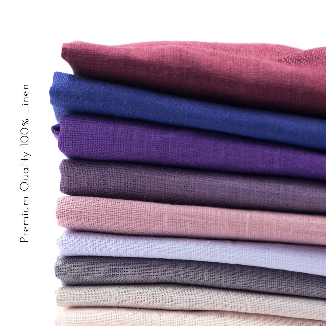 100% Linen Fabric by the Yard and Meter Flax Yardage Organic Premium ...