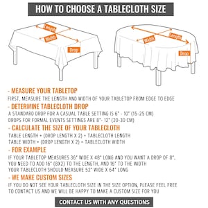 Square Linen Tablecloth Custom Size Dining Large Table Cloth Gift for ...