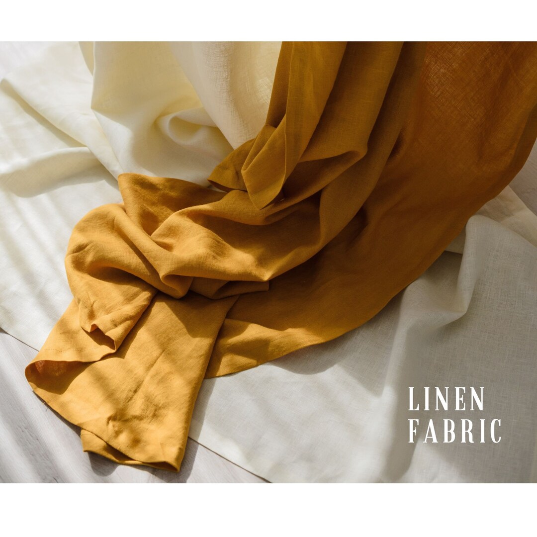 Fabric by the Yard 100% Linen White Flax Fabrics - Etsy