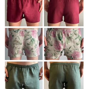 Linen Boxer Underwear for Men White Shorts 3/5/7 Pack Men's Boxers Set ...