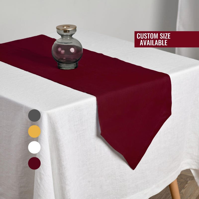 Red Table Runner 90 Long - Etsy