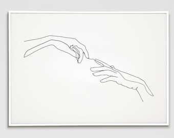 Fingers Touching Art - Etsy