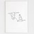 One Line Flying Birds Drawing, Minimalist Continuous Line Geese Print ...