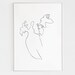 One Line Couple Kiss Printable, Minimal Romantic Line Art, Passionate ...