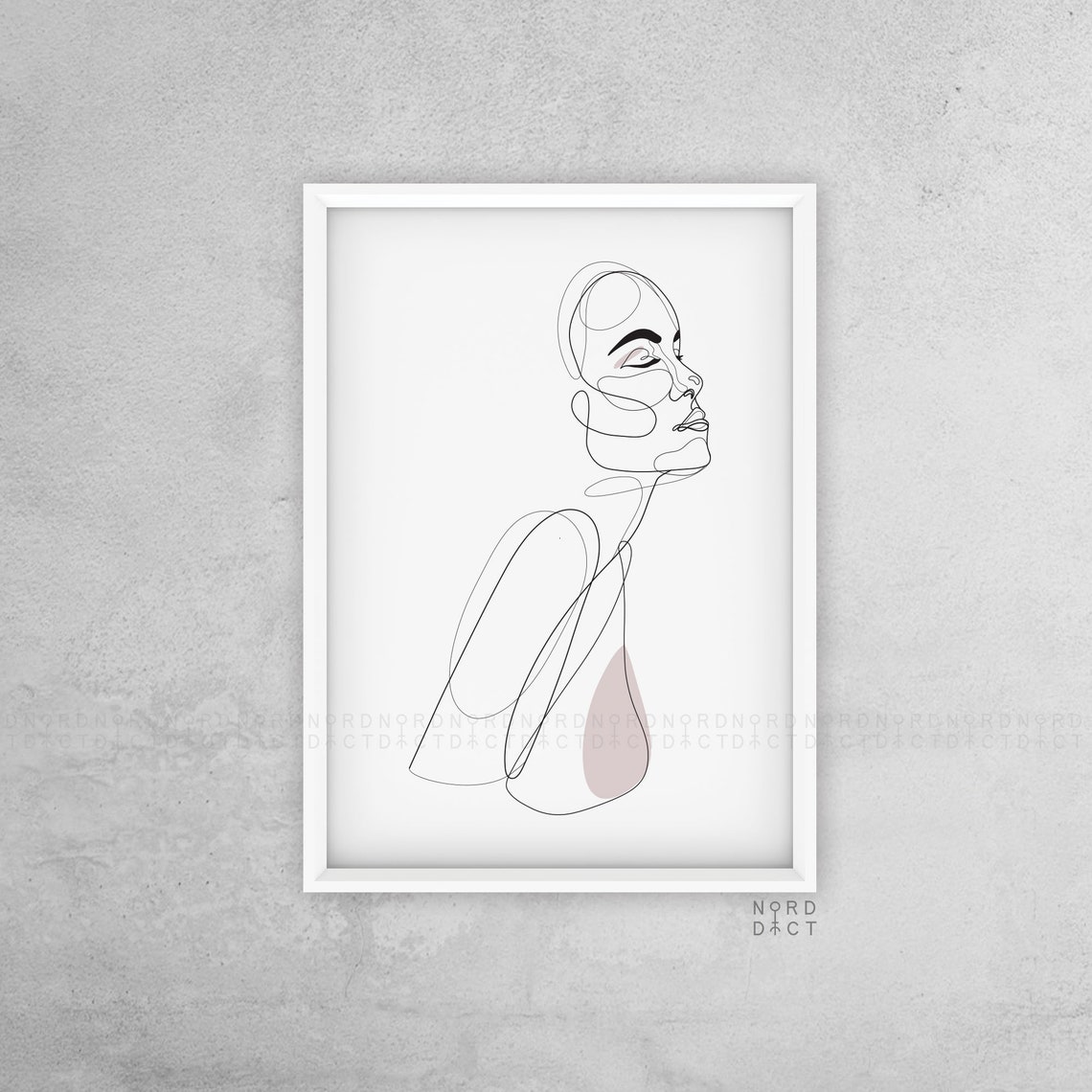 Abstract Woman Lineart, Minimalist Female Art in Lines, Minimal ...