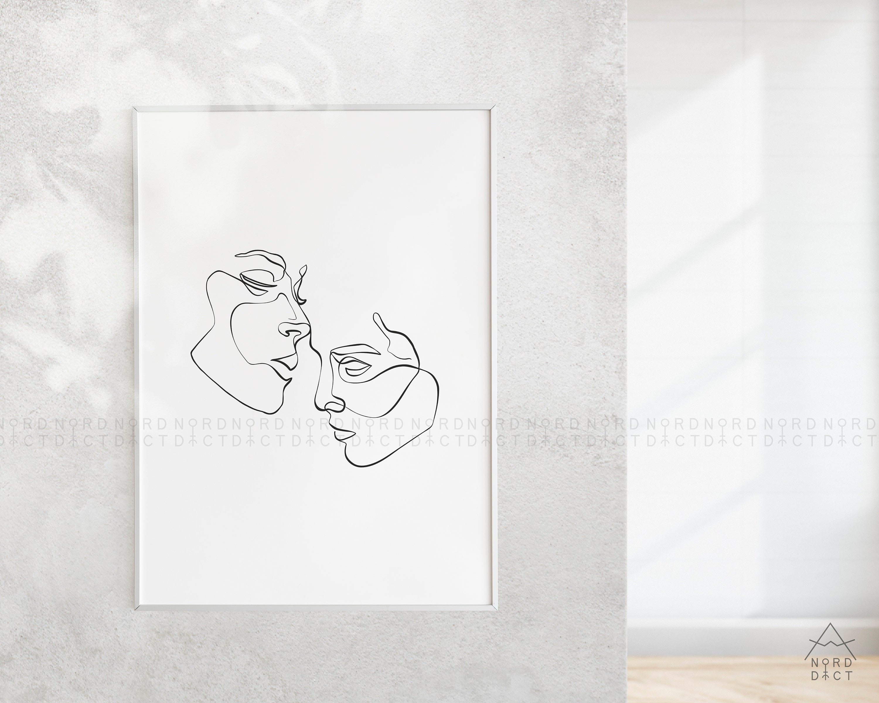 Abstract Love Couple Art Minimalist Couple Poster Modern | Etsy
