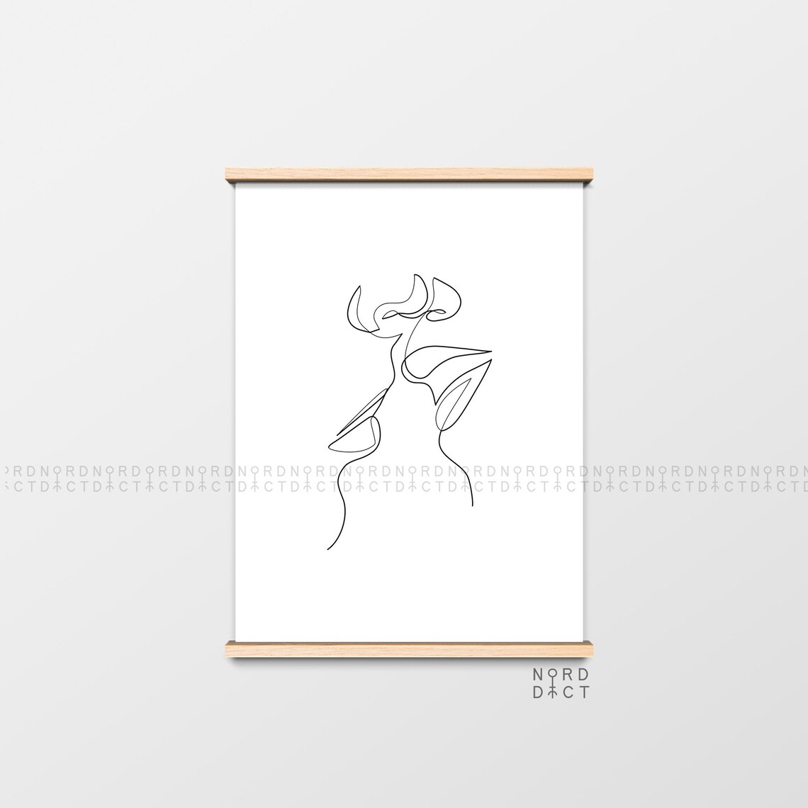 One Line Kiss Printable Illustration, Simple Intimate Kissing Sketch ...