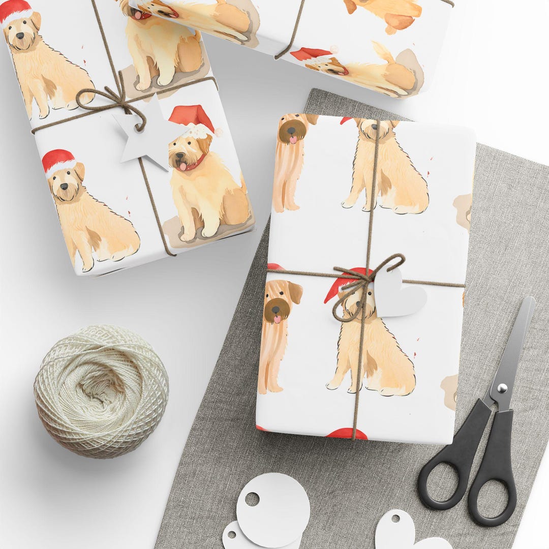 Wheaten Terrier Wrapping Papers, Dog Gift Wrap, Holiday Gift Wrap, Pet ...