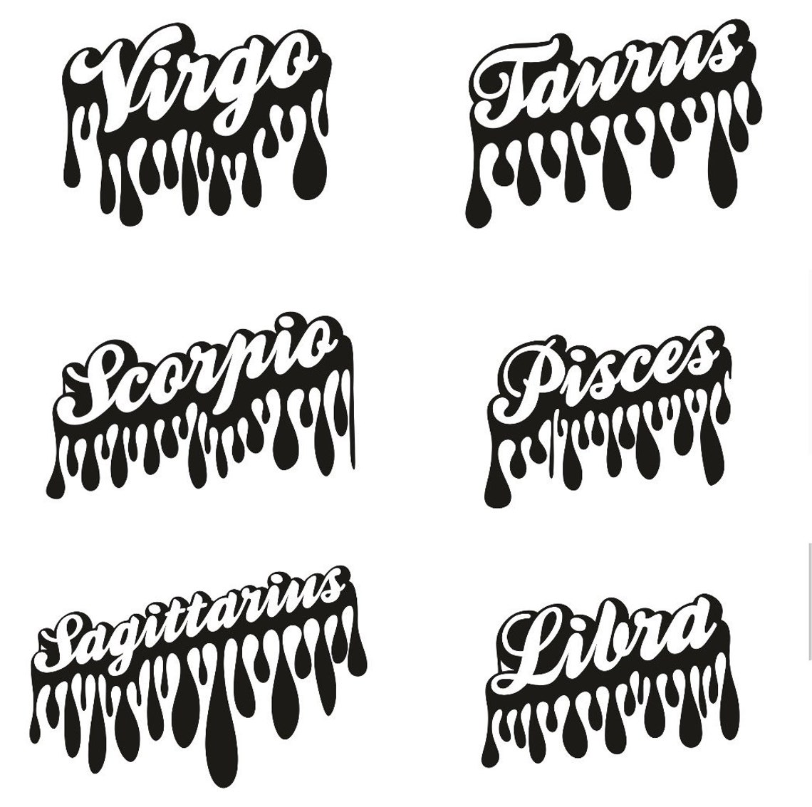 Zodiac Astrology Horoscope Decal Adhesive Custom Sign | Etsy