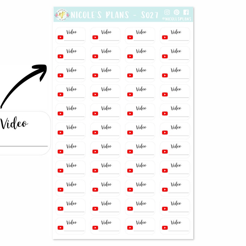 Youtube Logo Sticker - Etsy