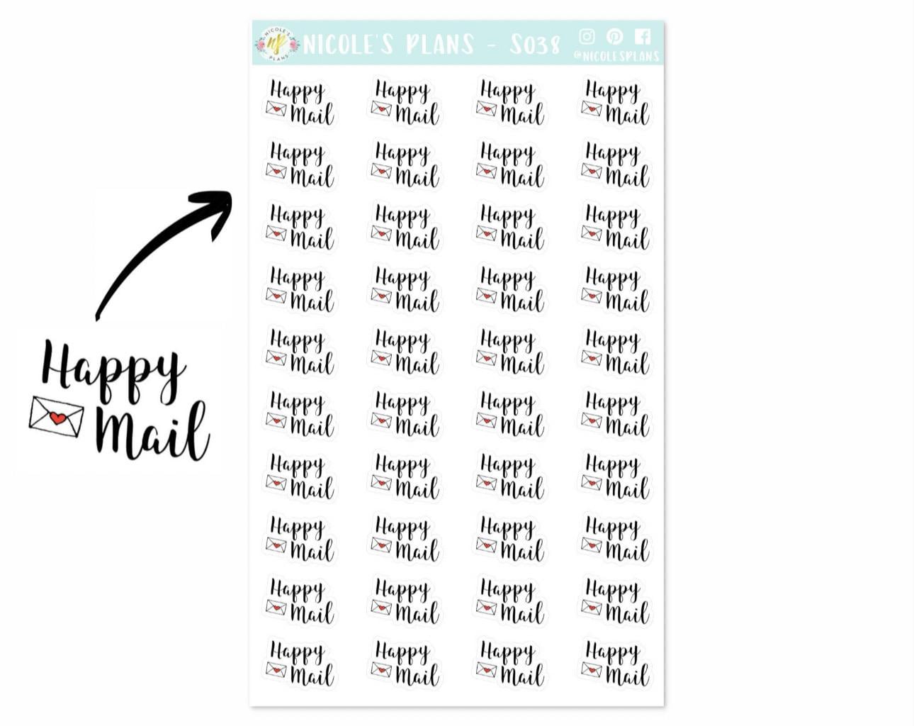Happy Mail Functional Stickers - S038 • Send/receive Mail Stickers ...