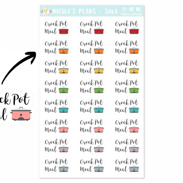 Crock Pot Stickers - Etsy