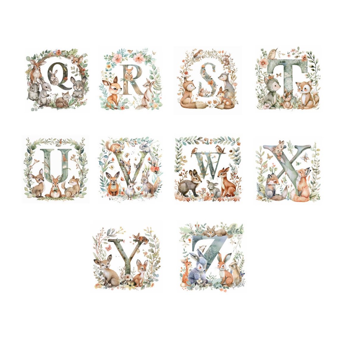 Custom Newborn Print, Alphabet Newborn Print, Personalized Newborn ...