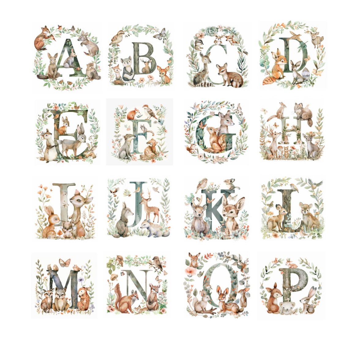 Custom Newborn Print, Alphabet Newborn Print, Personalized Newborn ...