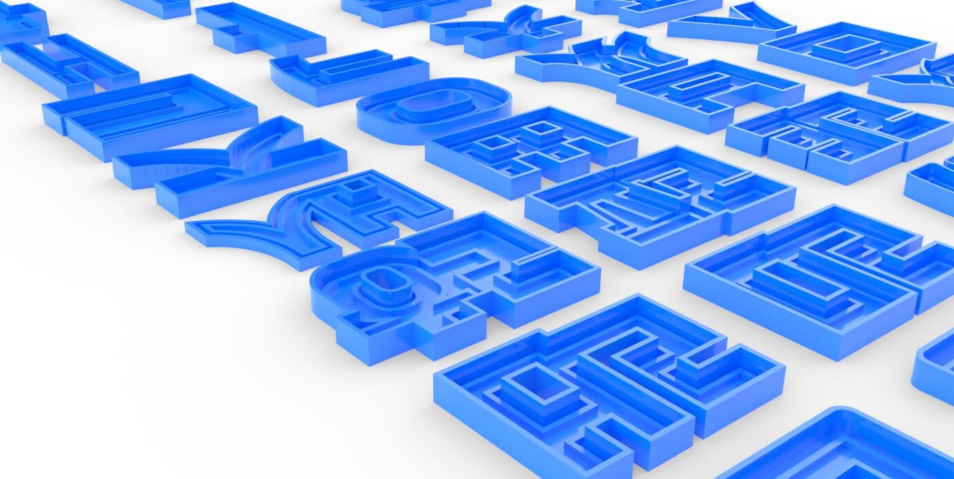 3D Printable Korean Alphabet HANGUL Cookie Cutters 53 Characters - Etsy