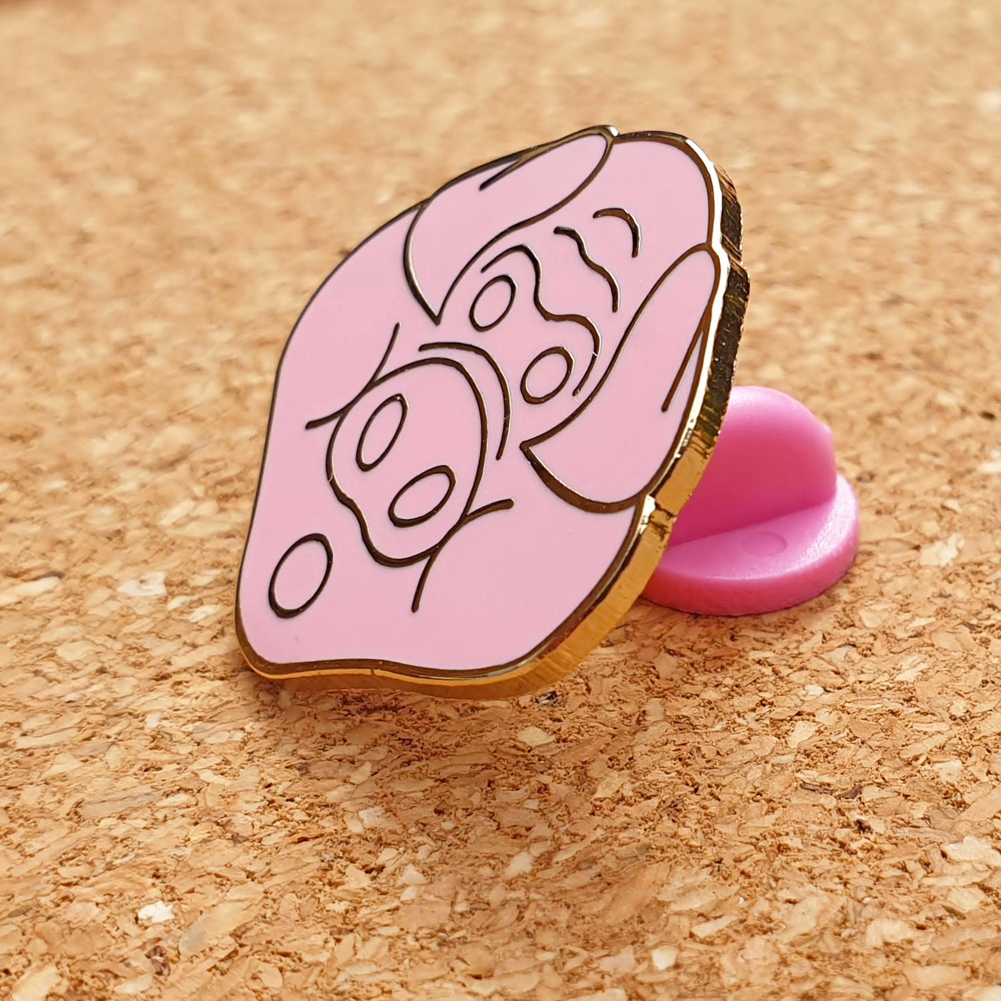 Pig Pin Badge Pink Hard Enamel Solid Metal 2 Pin Backs - Etsy UK