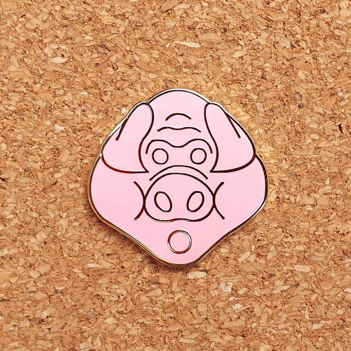 Pig Pin Badge Pink Hard Enamel Solid Metal 2 Pin Backs - Etsy UK