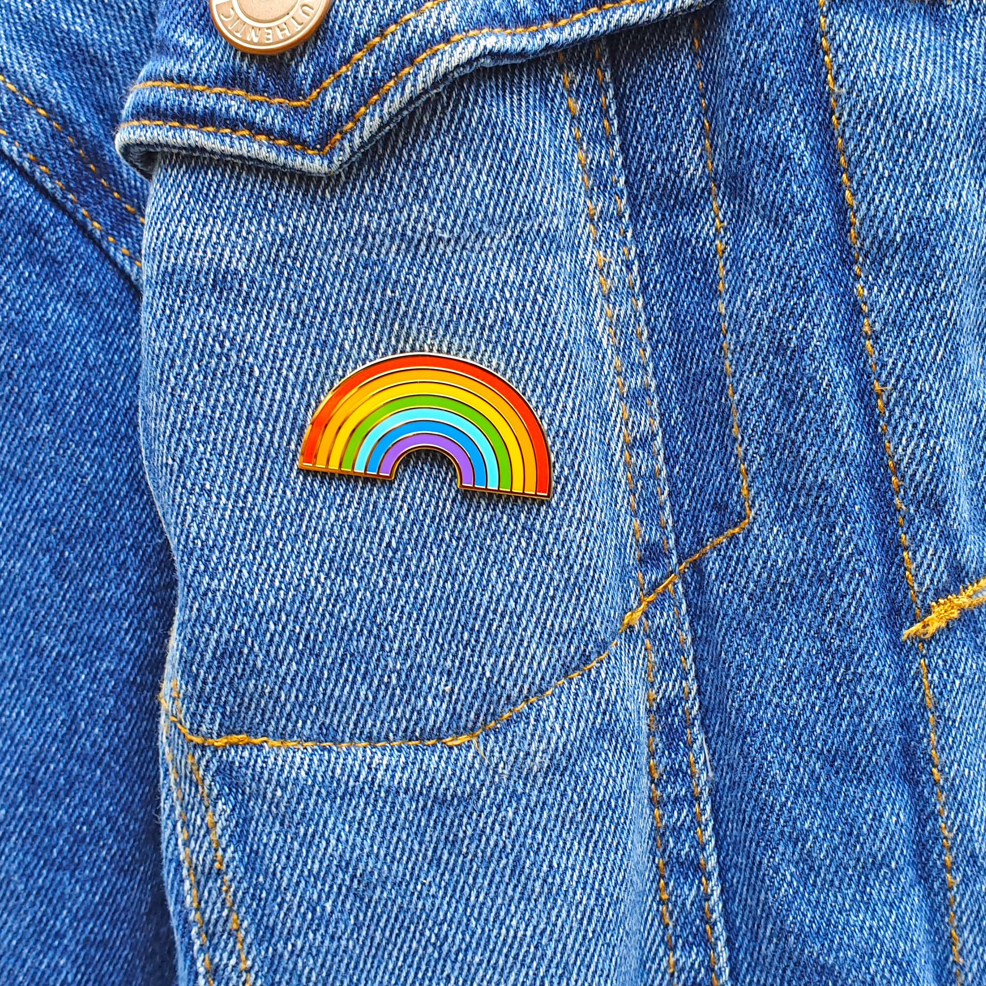 Rainbow Pin Badges Pack of 3 // Rainbow Badge Gifts // Rainbow - Etsy UK
