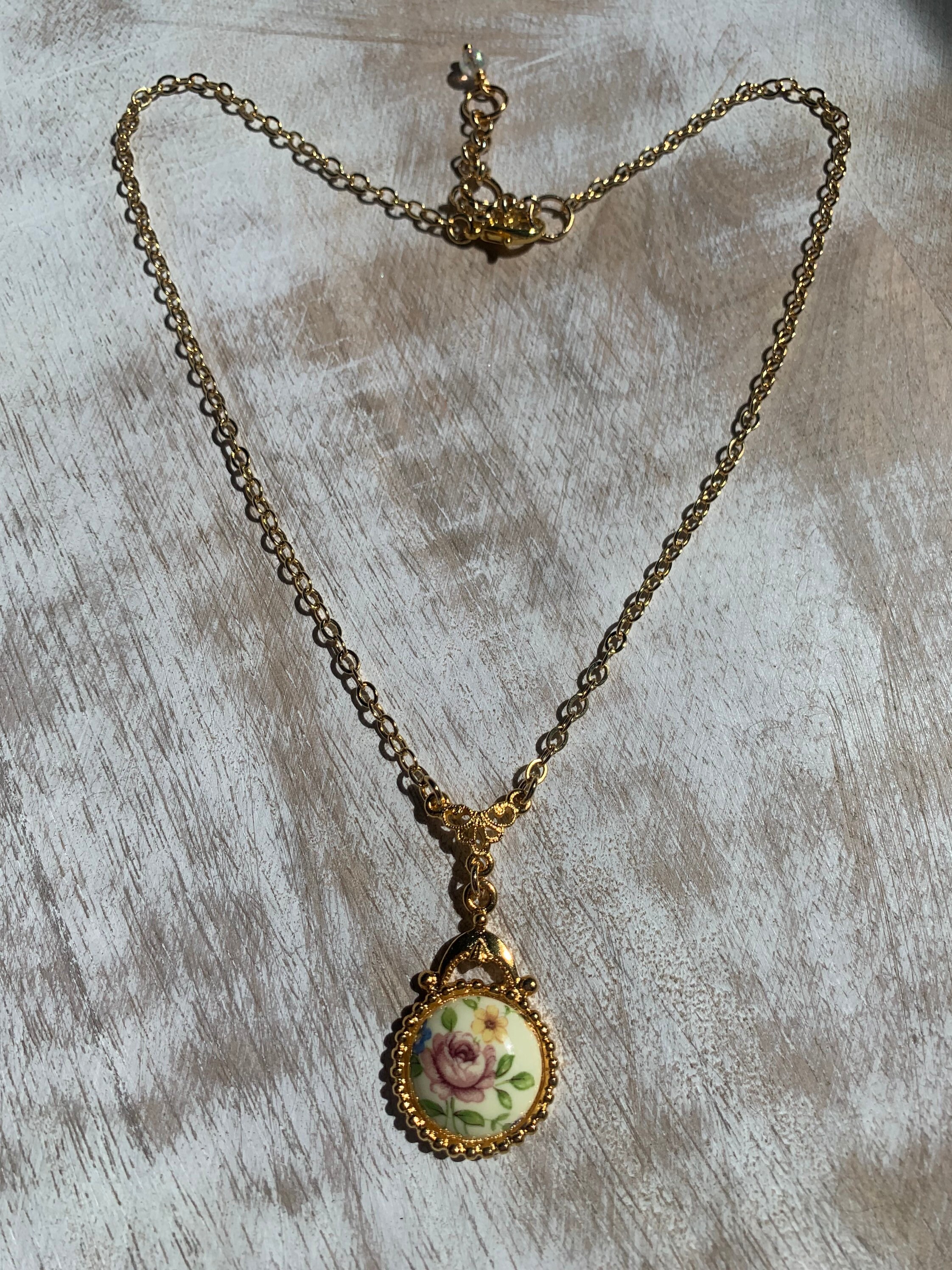 Cameo Necklace, Small Cameo, Vintage German Cameo, Handmade Necklace ...