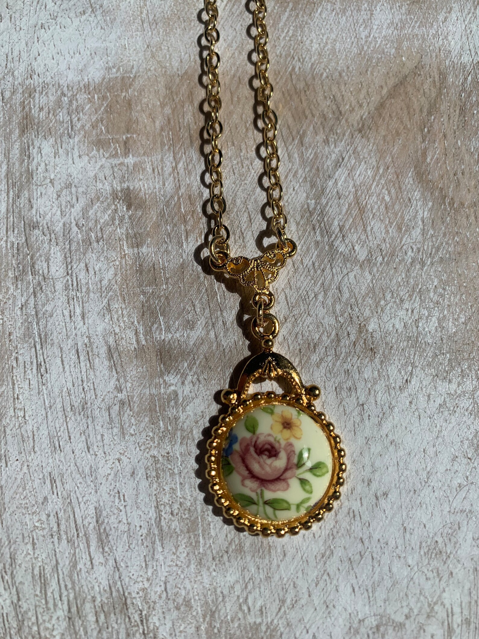Cameo Necklace, Small Cameo, Vintage German Cameo, Handmade Necklace ...