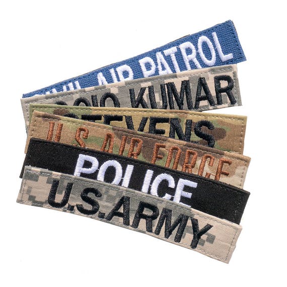 Custom Name Tape Embroidered Name Tape Custom Name Tag Name | Etsy