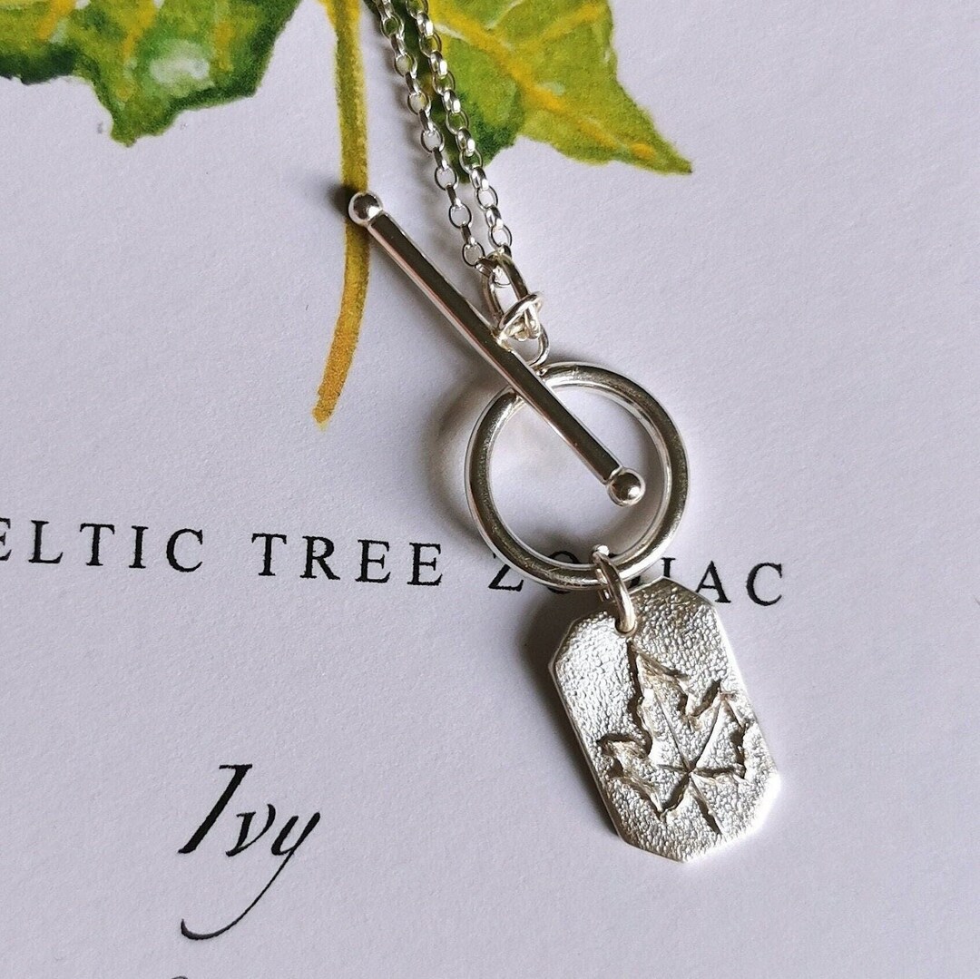 IVY, Tree Zodiac Necklace - Celtic, Leaf Jewellery, Silver Astrology ...