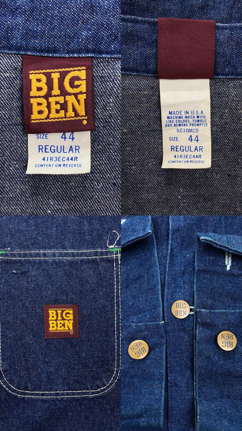 Vintage Big Ben Denim Chore Jacket - Etsy